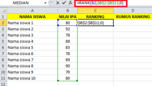 Rumus Ranking di Excel: Cara Membuat Peringkat Data Secara Otomatis ...